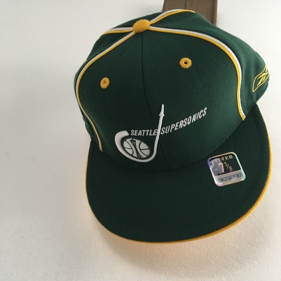 Reebok | Accessories | Seattle Supersonics Retro Basketball Cap 7 58 ...